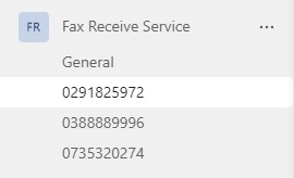 Receiving a fax on Microsoft Teams®
